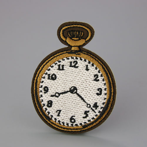 Clock Custom Embroidered Patches No Minimum | GS-JJ.com Clock Custom Embroidered Patches No Minimum | GS-JJ.com