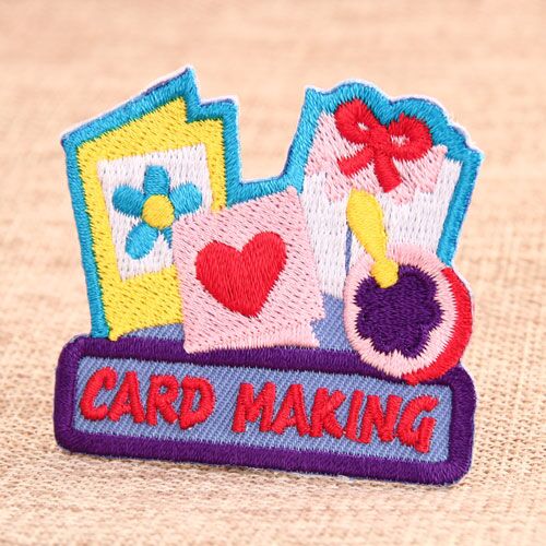 Card Making Custom Embroidered Patches | Cheap & No Minimum